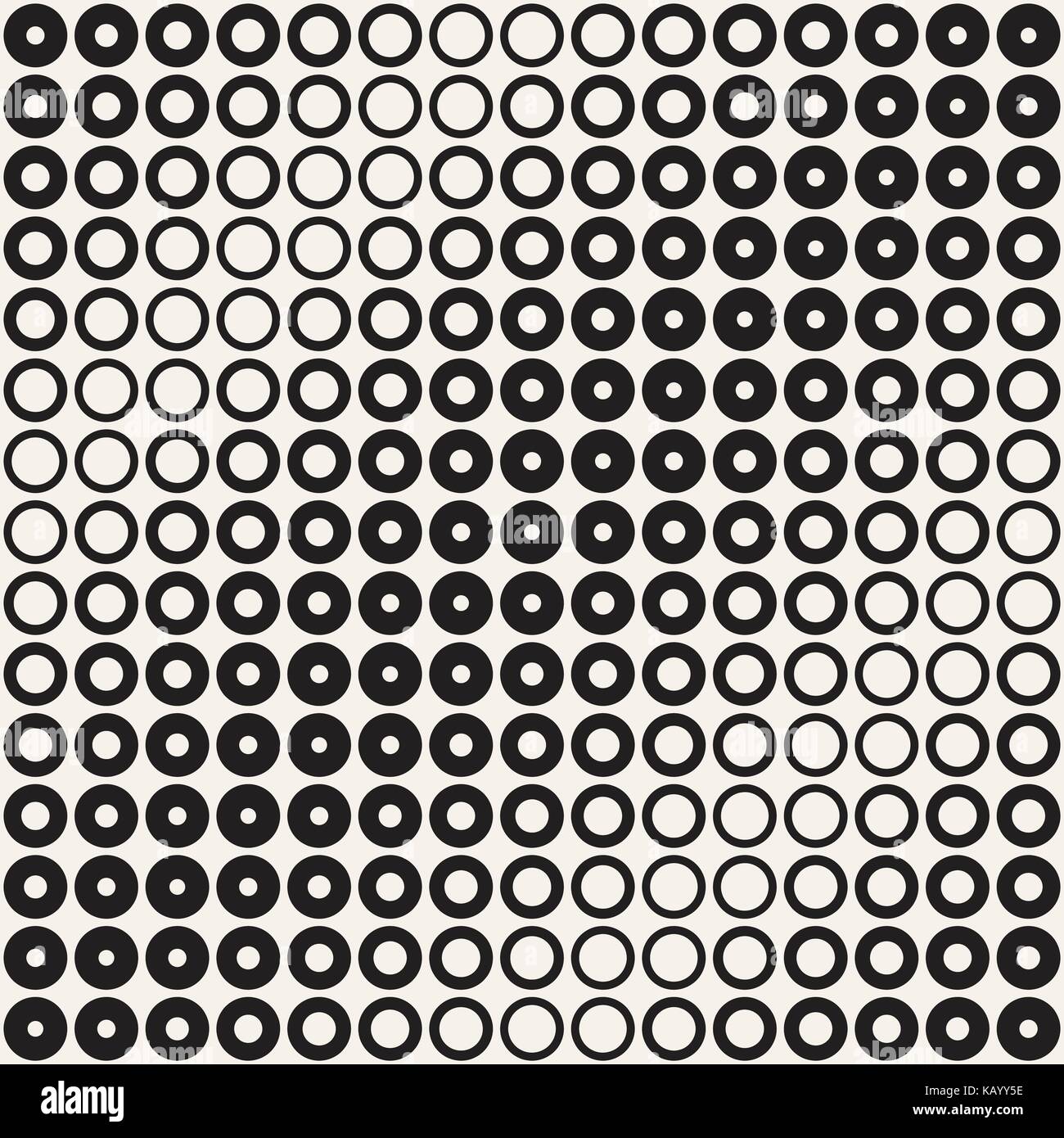 Abstract black and white pattern background. Seamless geometric circle ...