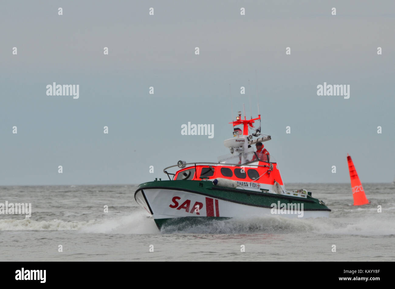 Germany, the North Sea, sea rescue, exercise, Ship's boat Stock Photo ...