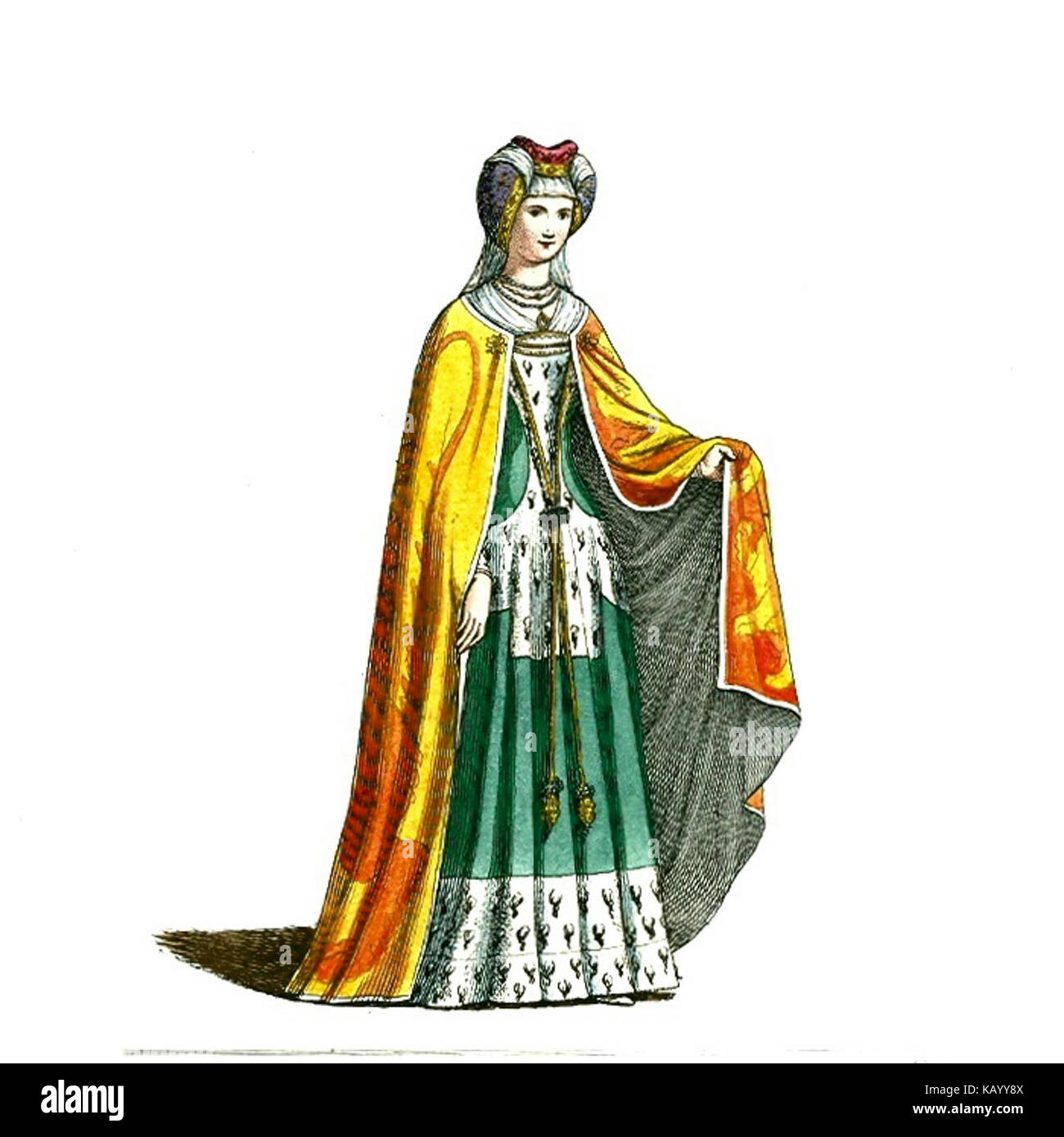 Woman painting medieval Cut Out Stock Images & Pictures - Alamy