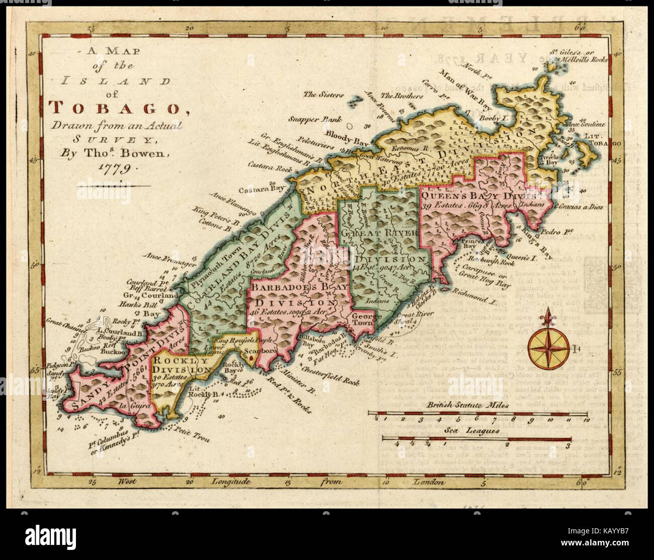 Tobago history map hi-res stock photography and images - Alamy