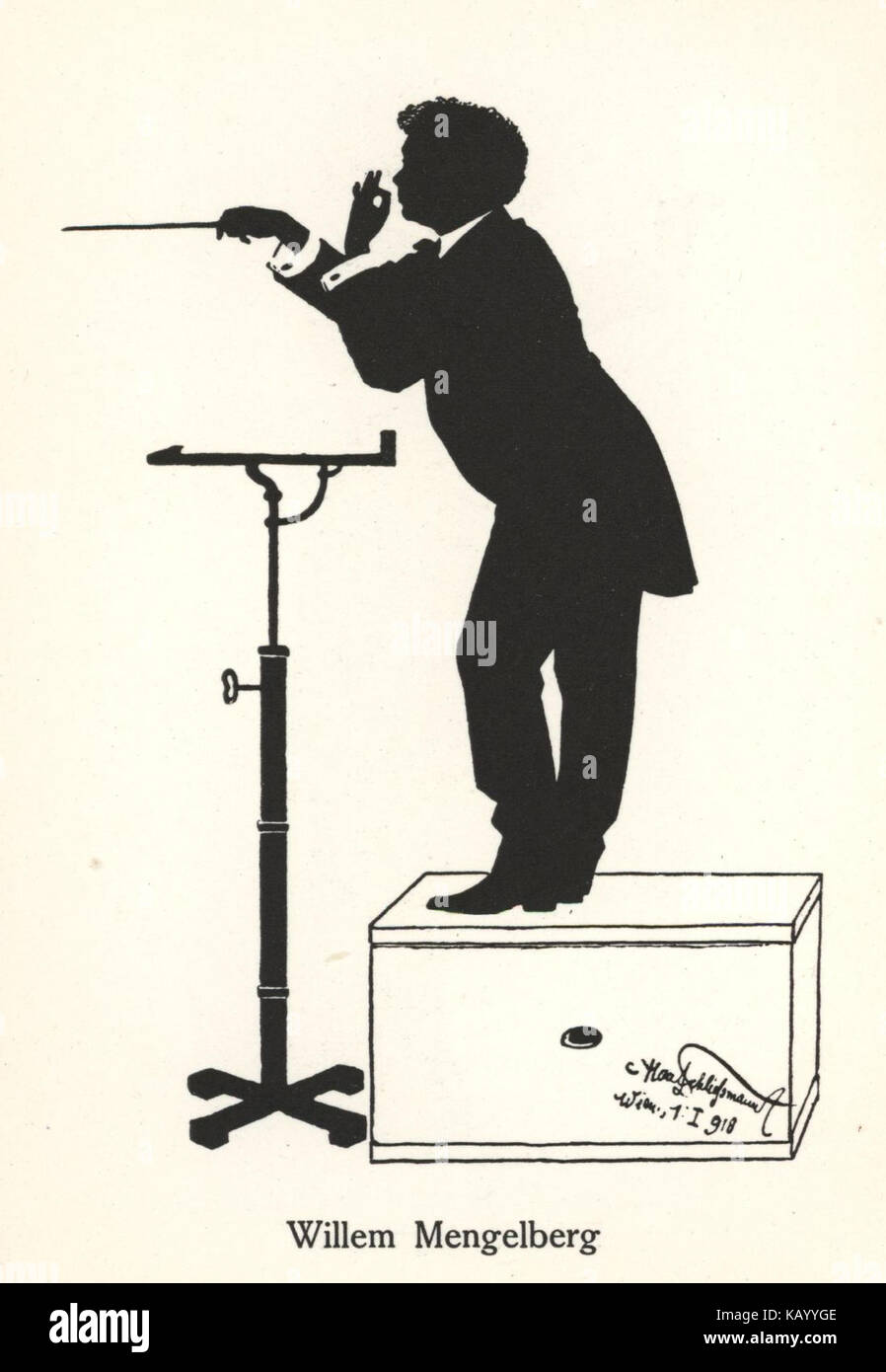 A portrait of Willem Mengelberg, a renowned Dutch conductor, painted by ...