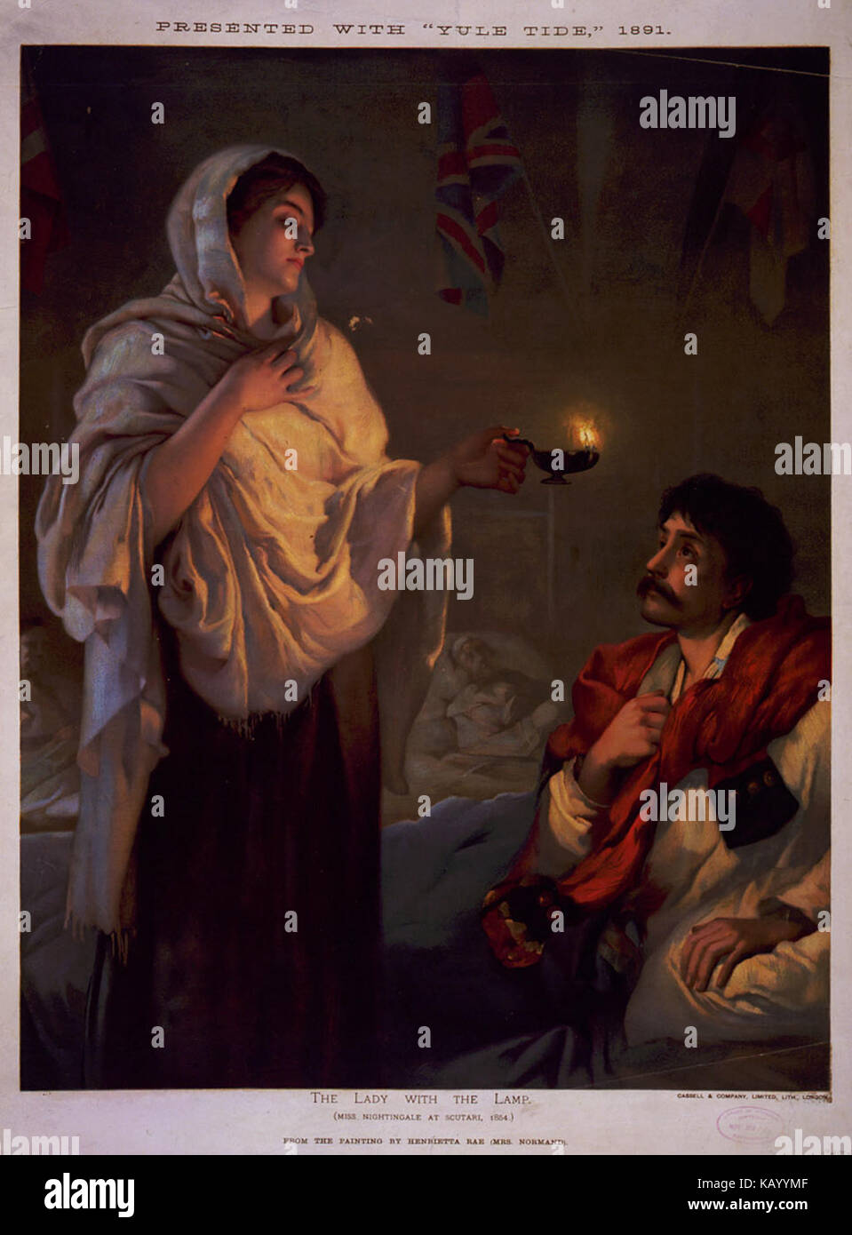 The lady with the lamp Miss Nightingale at Scutari 1854 Stock Photo - Alamy