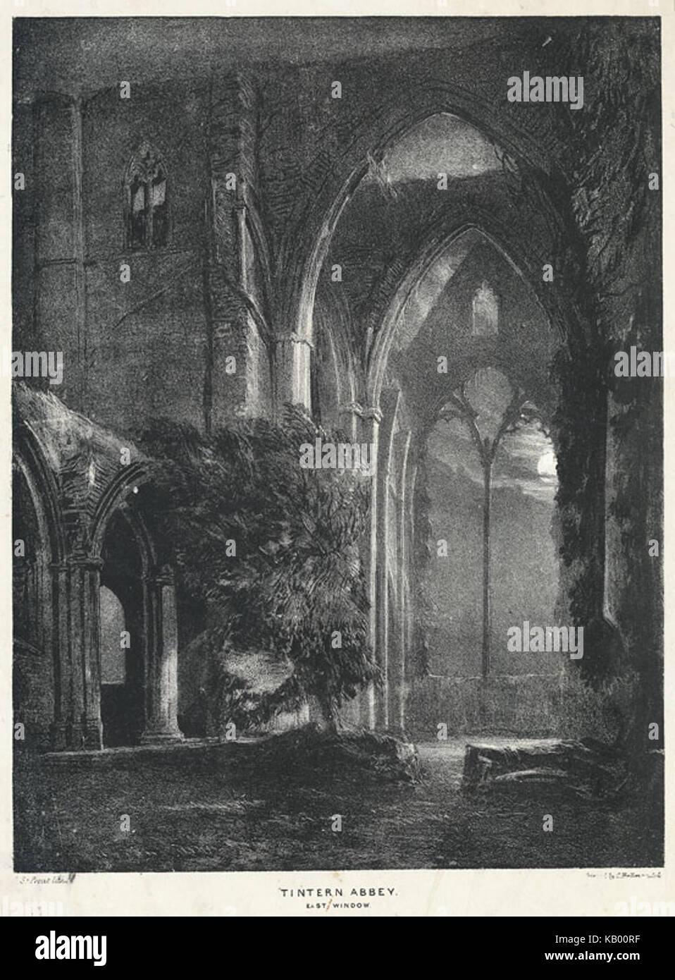 Tintern Abbey. East Window Stock Photo - Alamy