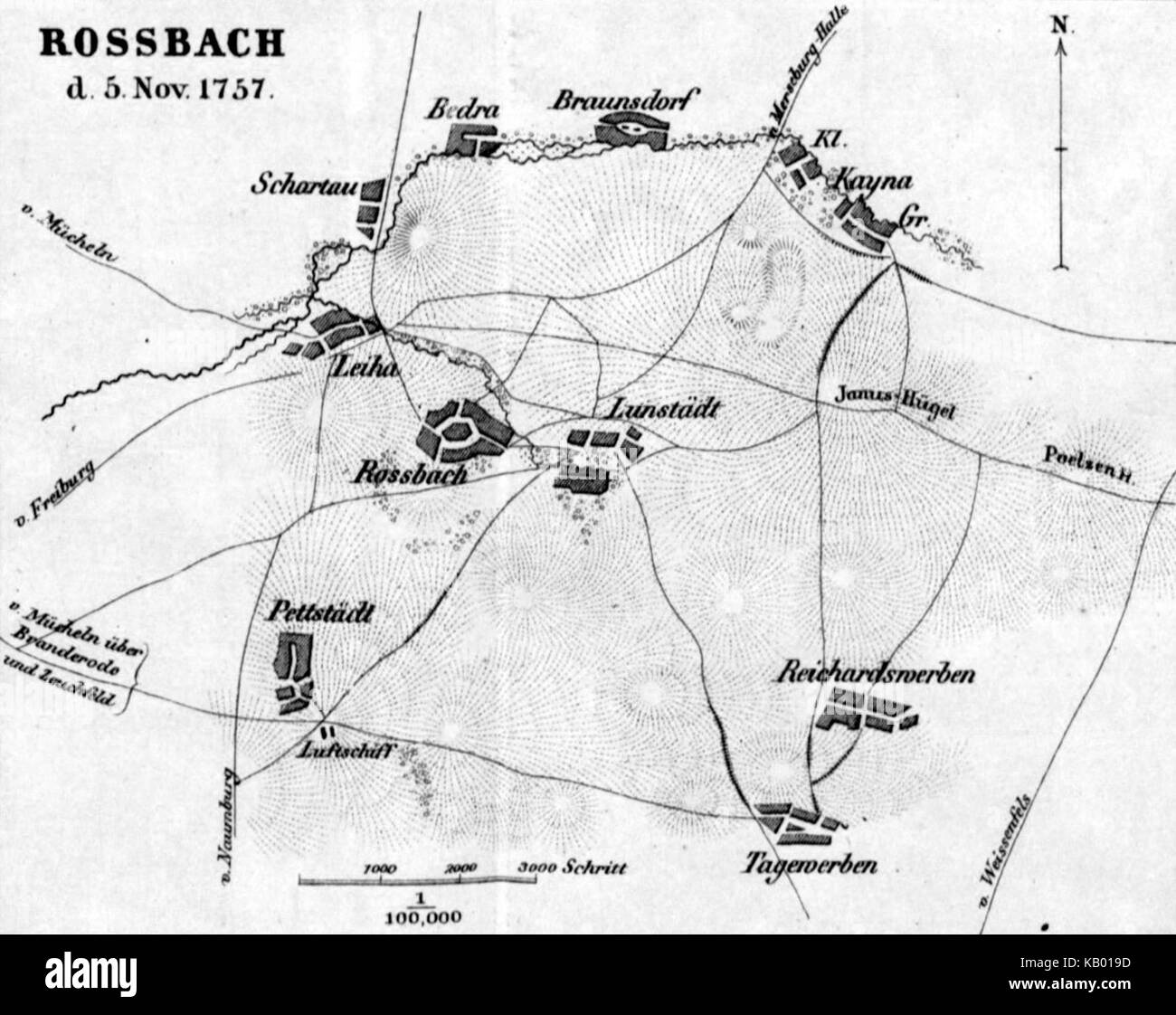 Rossbach map Black and White Stock Photos & Images - Alamy