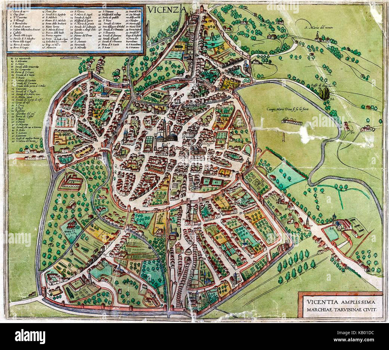 Del Mapa De Cortico Vicenza Vicenza City Stock Illustrations – 89