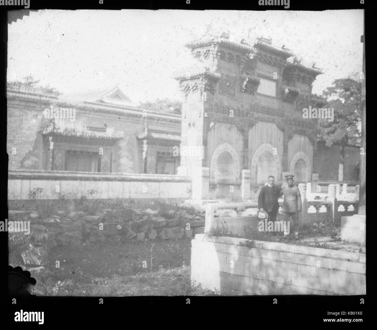 In the stone gate Black and White Stock Photos & Images - Alamy