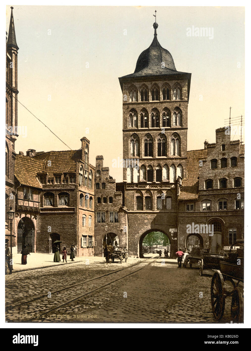 The Tower Arch in Lubeck, Germany, is a historic landmark that ...