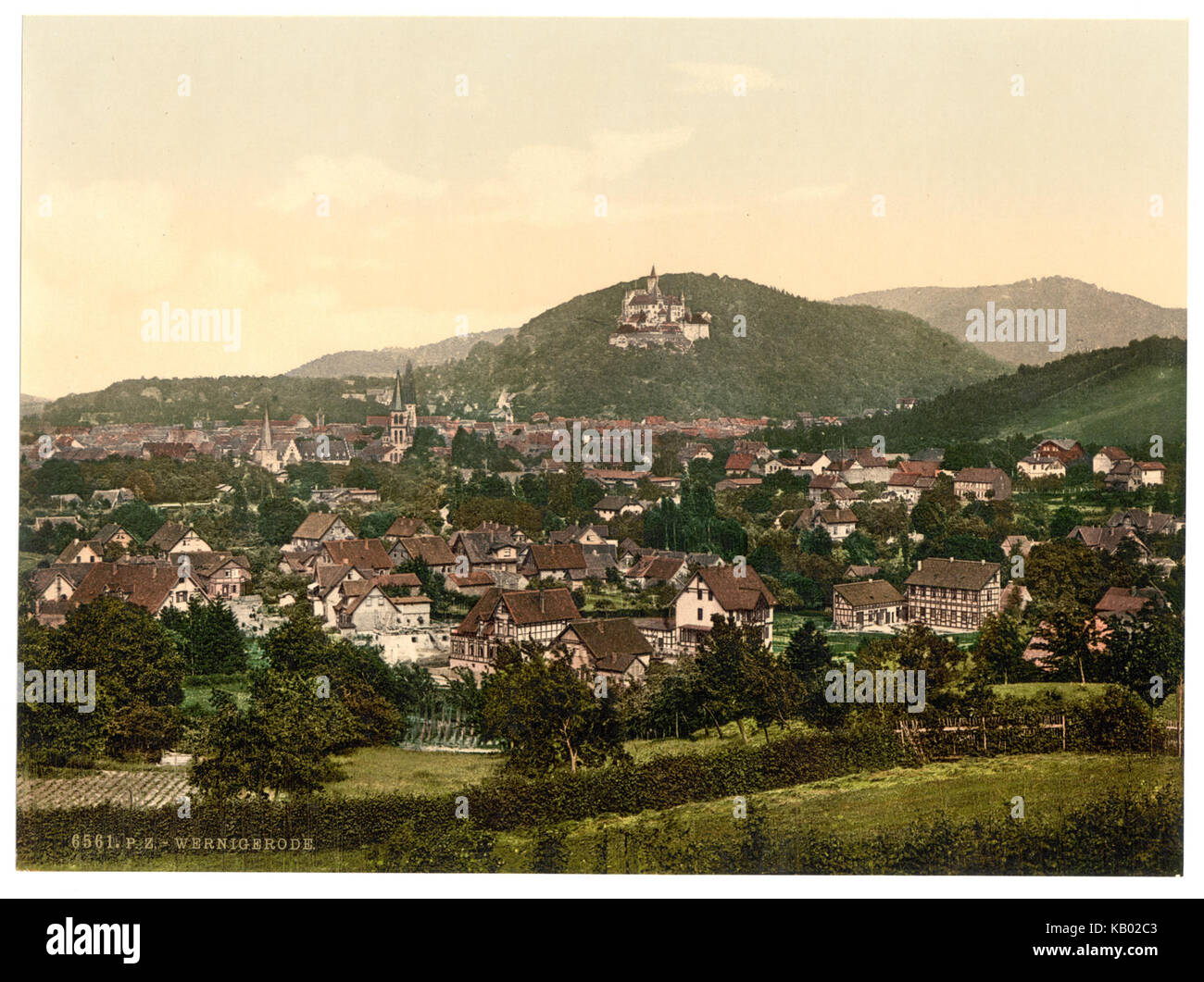 Wernigerode from the Sennhutte, Hartz, Germany LCCN2002713840 Stock ...