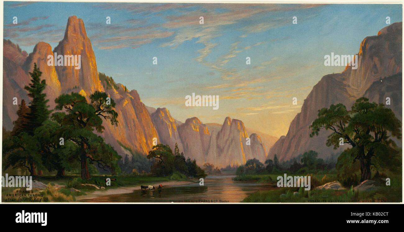 Yosemite Valley, Looking West 2 (Boston Public Library Stock Photo - Alamy