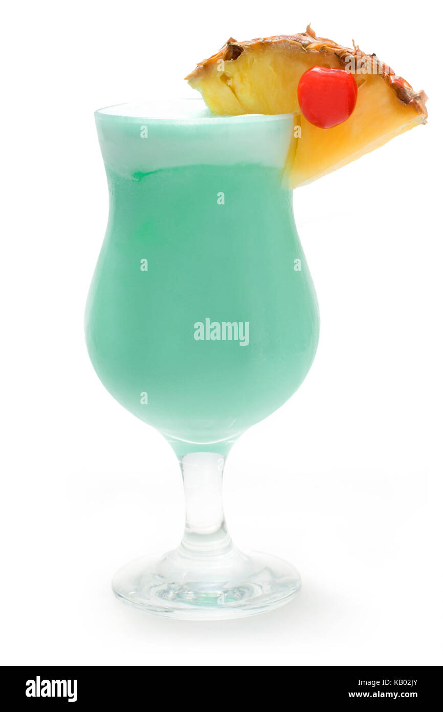 Cocktail, Swimming pool (Blue Curacao, coconut palm syrup, pineapple ...