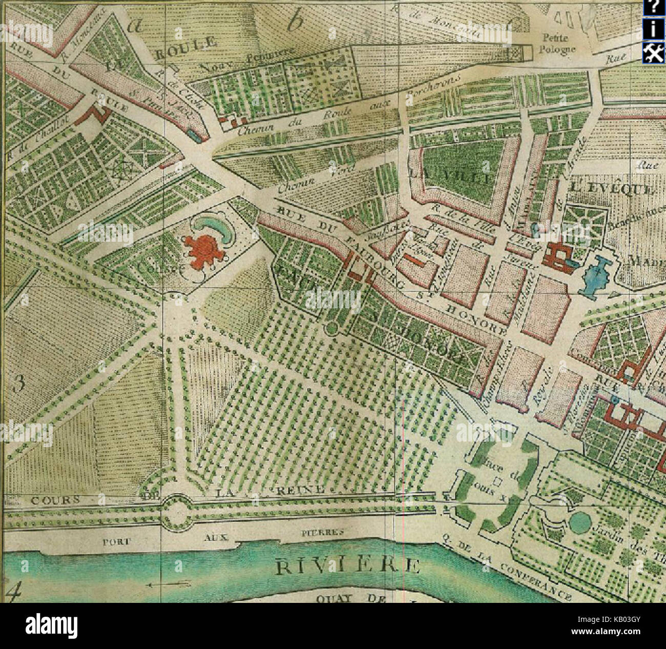 Ville eveque 1780 Stock Photo - Alamy