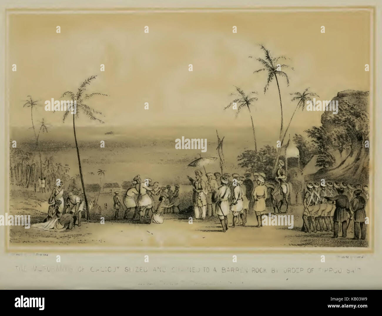 The Merchants of Calicut Seized and Chained to a Barren Rock by the ...