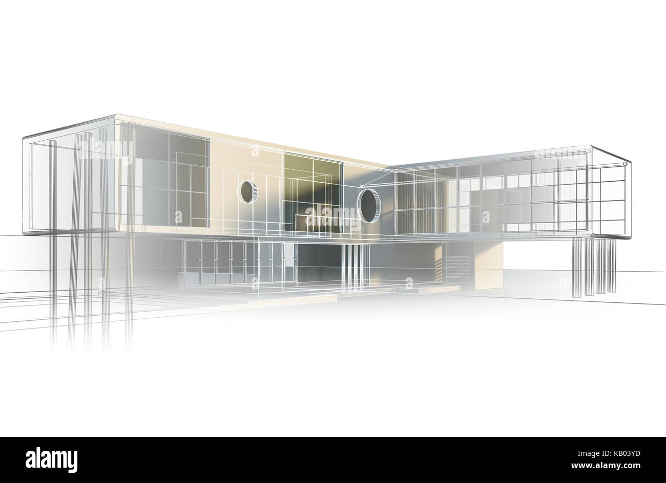 Office engineering. Building design and 3d rendering model my own Stock ...