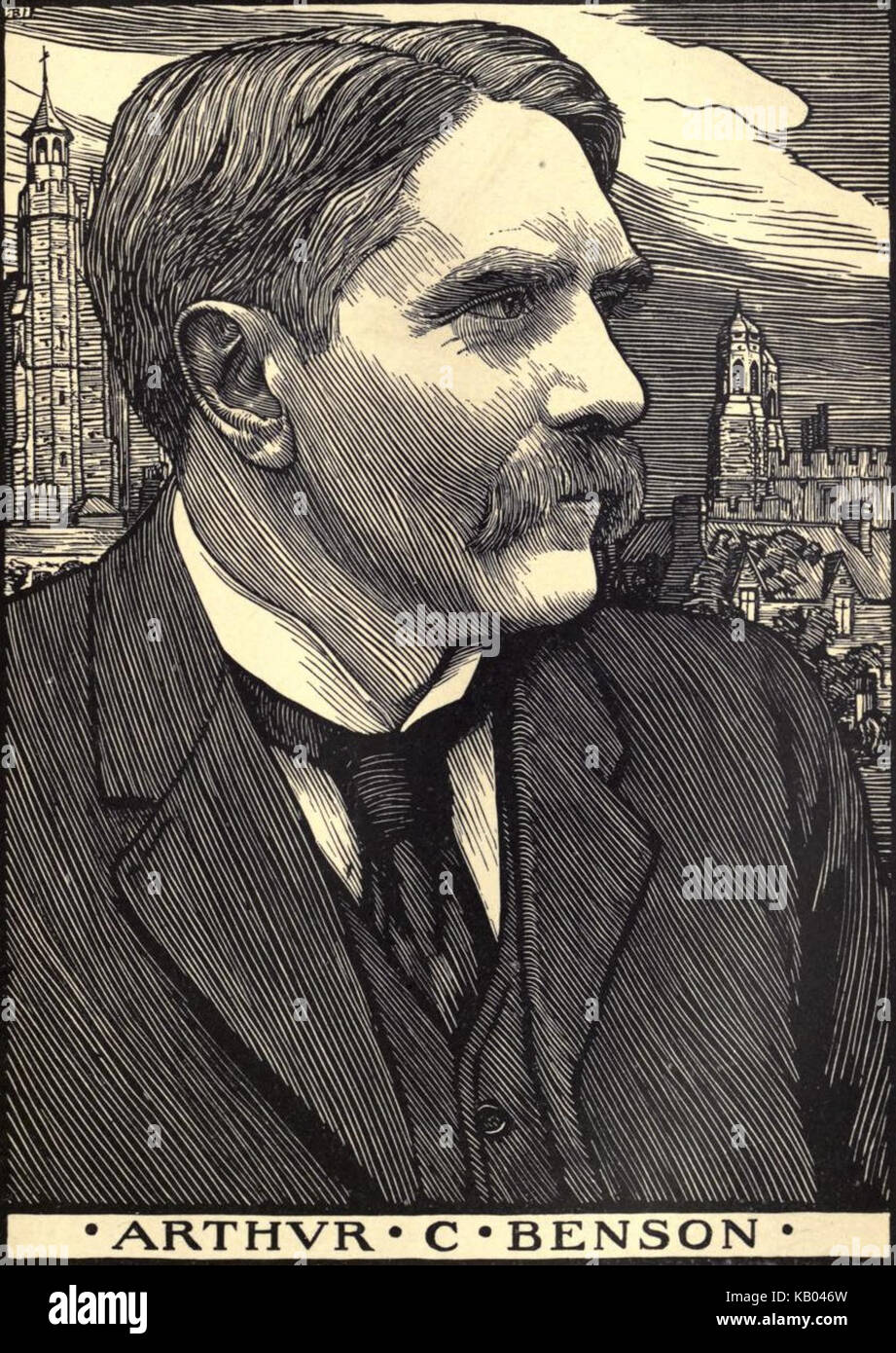 Woodcut Portrait of A. C. Benson Stock Photo - Alamy
