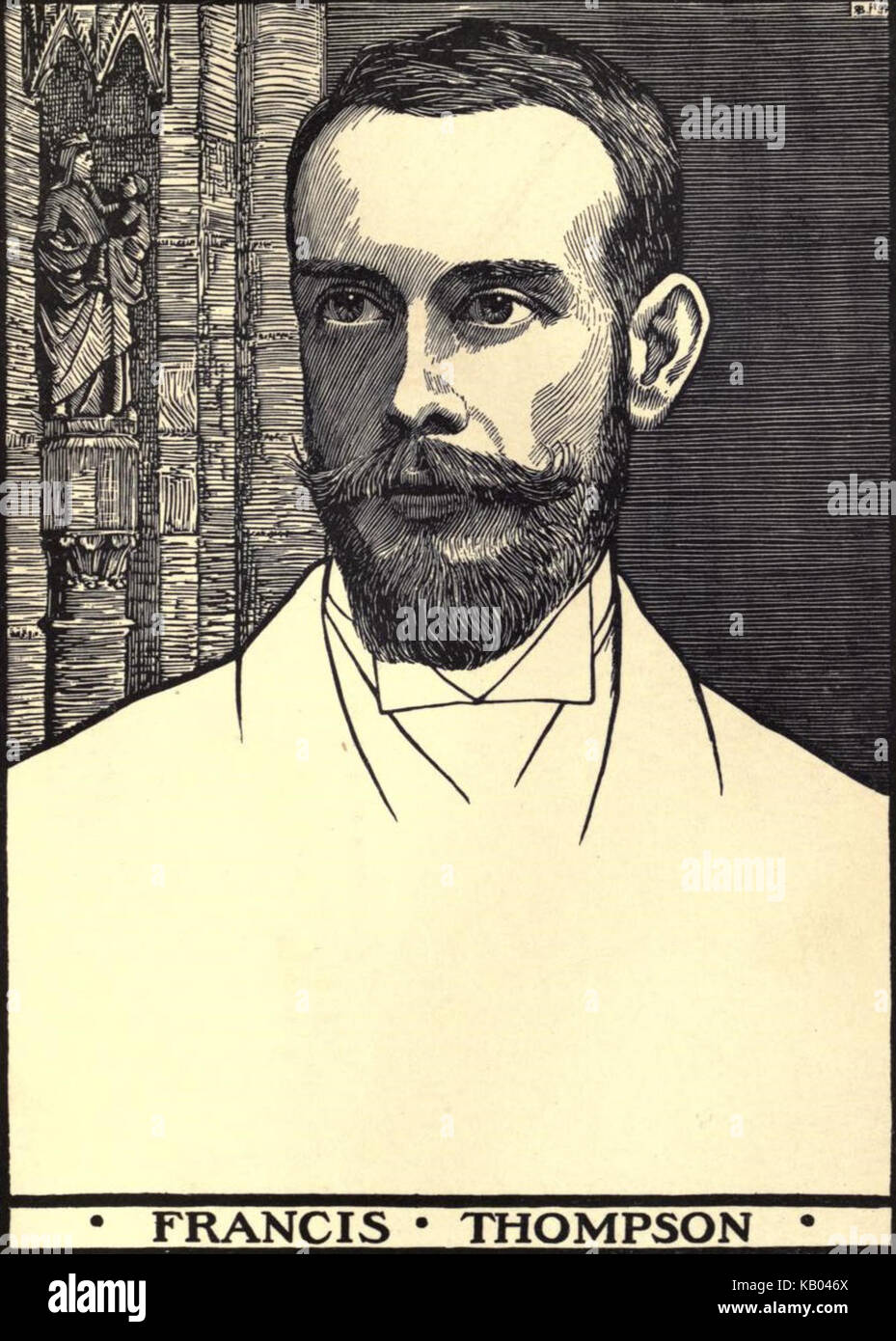Woodcut Portrait of Francis Thompson Stock Photo - Alamy