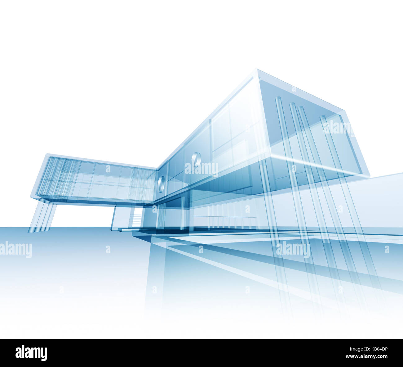 Modern concept building. design and 3d rendering model my own Stock ...