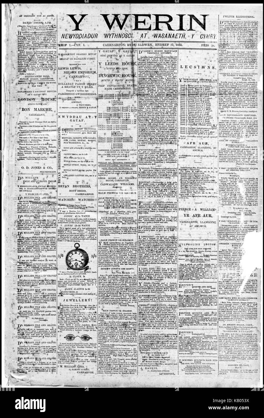 Y Werin Oct 17 1885 Stock Photo - Alamy