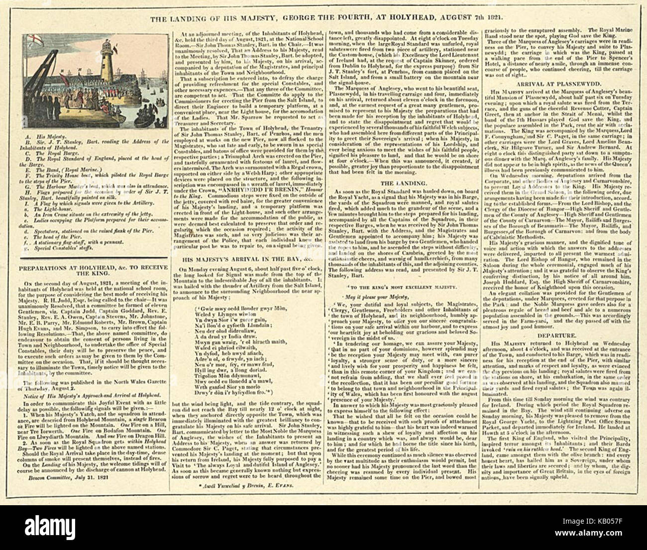 The landing of his Majesty, George The Fourth, at Holyhead, August 7th ...