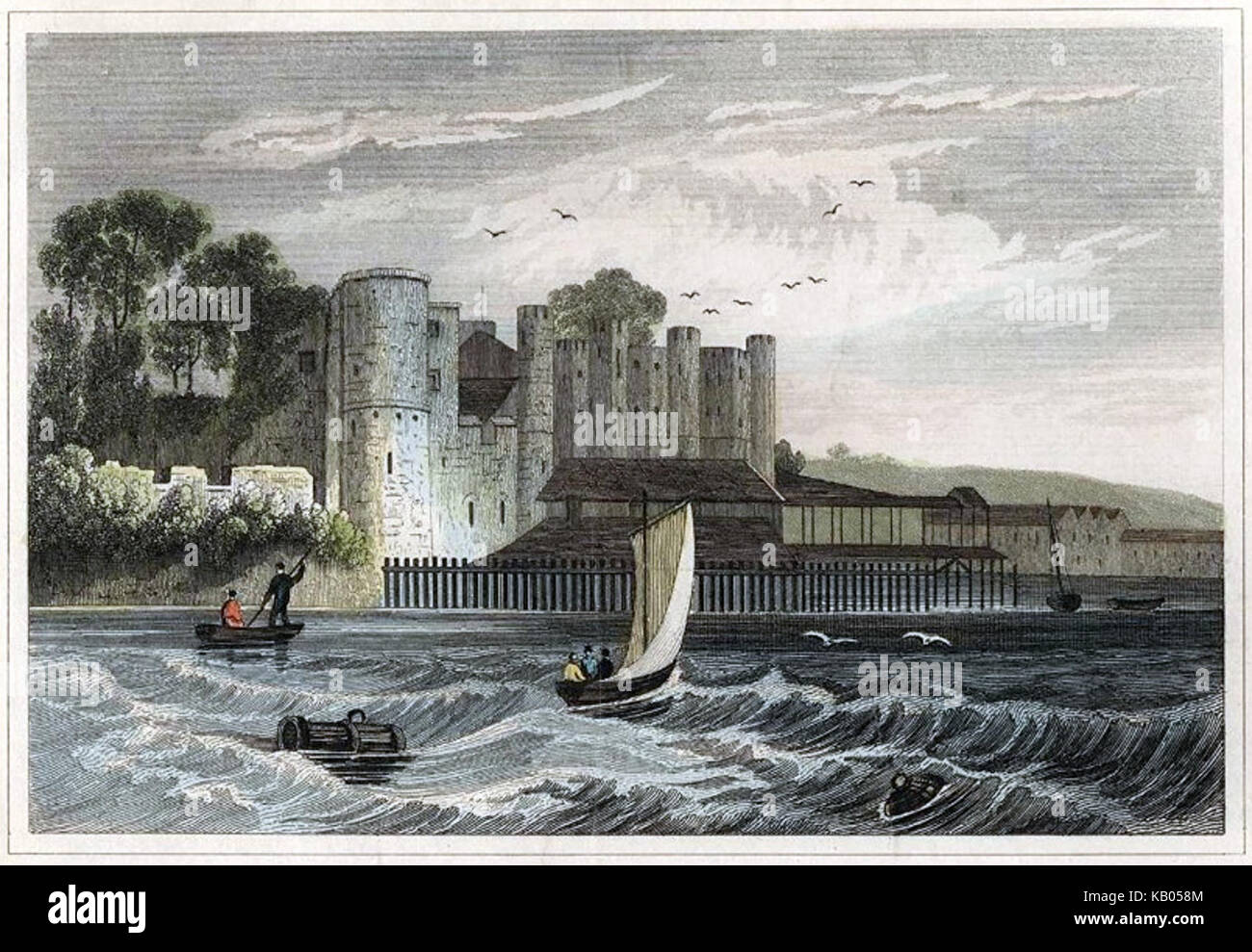Upnor Castle 1845 Dugdale print Stock Photo - Alamy