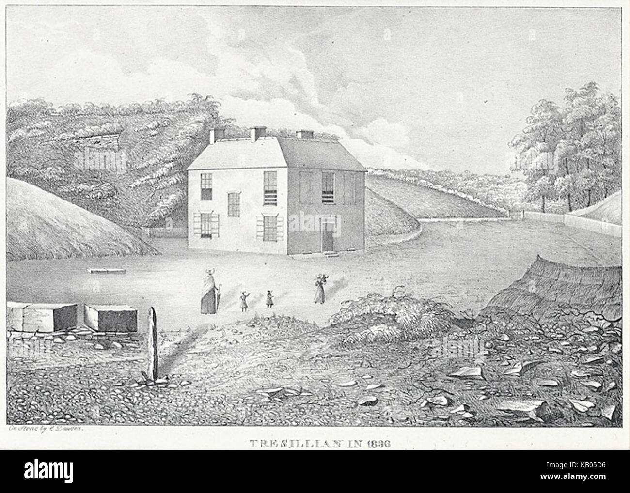 Tresillian in 1836 Stock Photo - Alamy