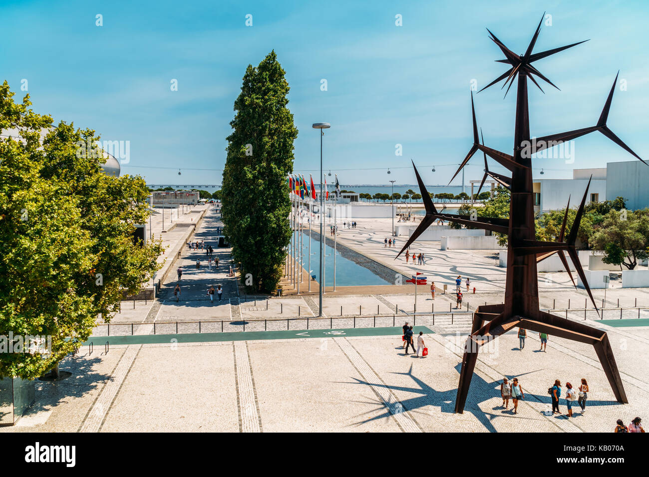 LISBON, PORTUGAL - AUGUST 10, 2017: Estatua do Homem-Sol Statue by ...