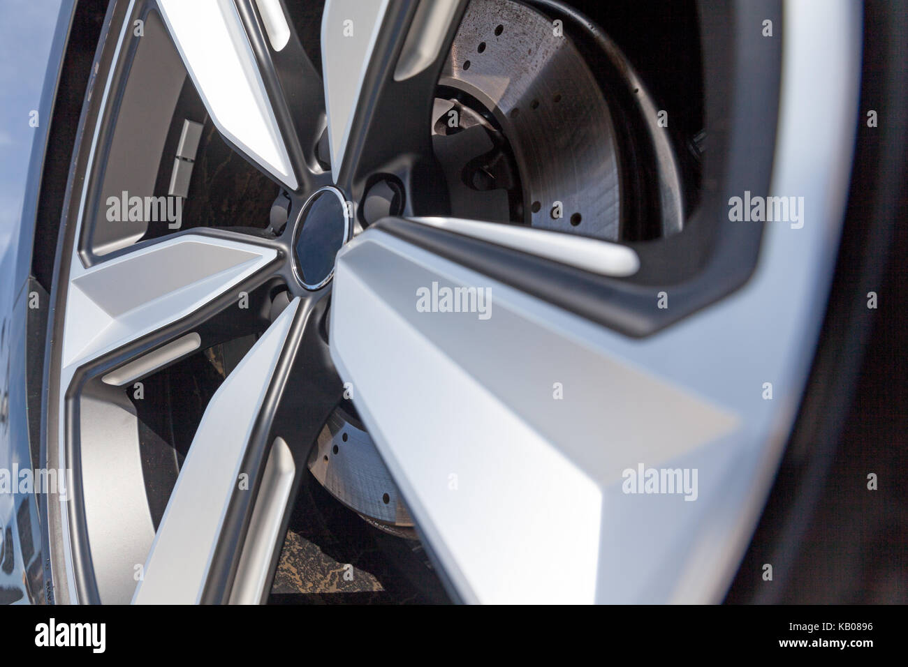 Close up of rims from a sports car Stock Photo - Alamy