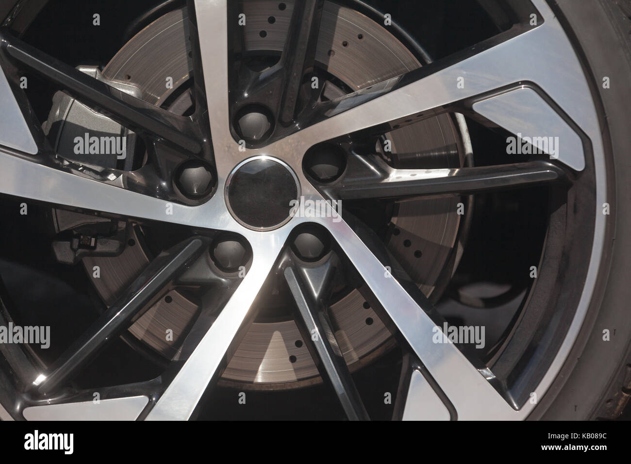 Close up of rims from a sports car Stock Photo - Alamy