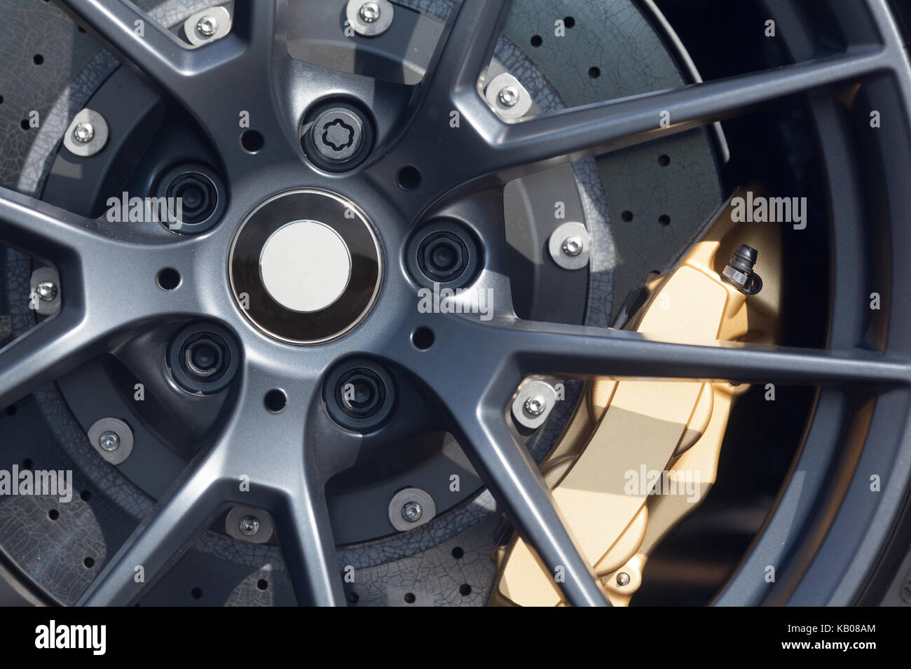 Close up of rims from a sports car Stock Photo - Alamy