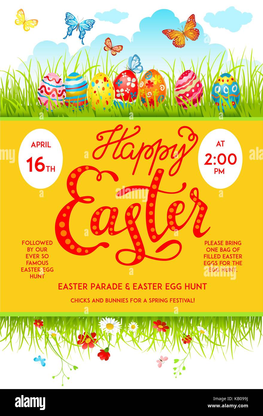 Easter eggs poster Stock Vector Image & Art - Alamy