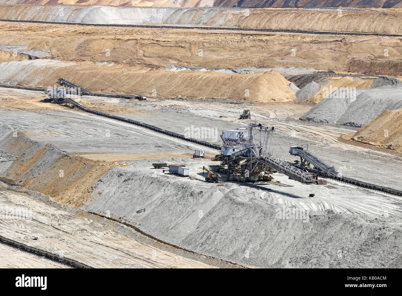 open pit coal mine with excavator Stock Photo - Alamy