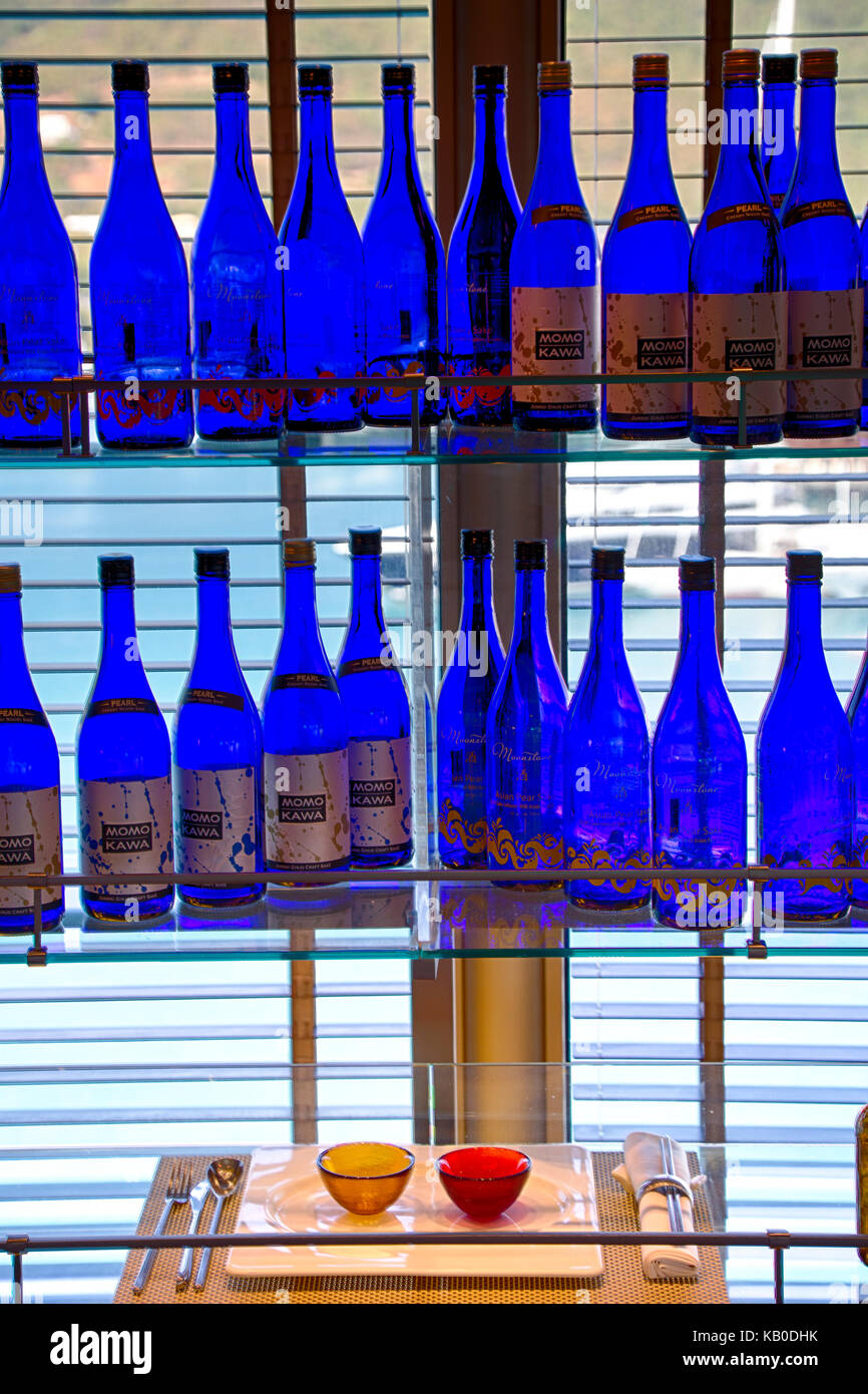 Sake bottles on display sake hi-res stock photography and images - Alamy
