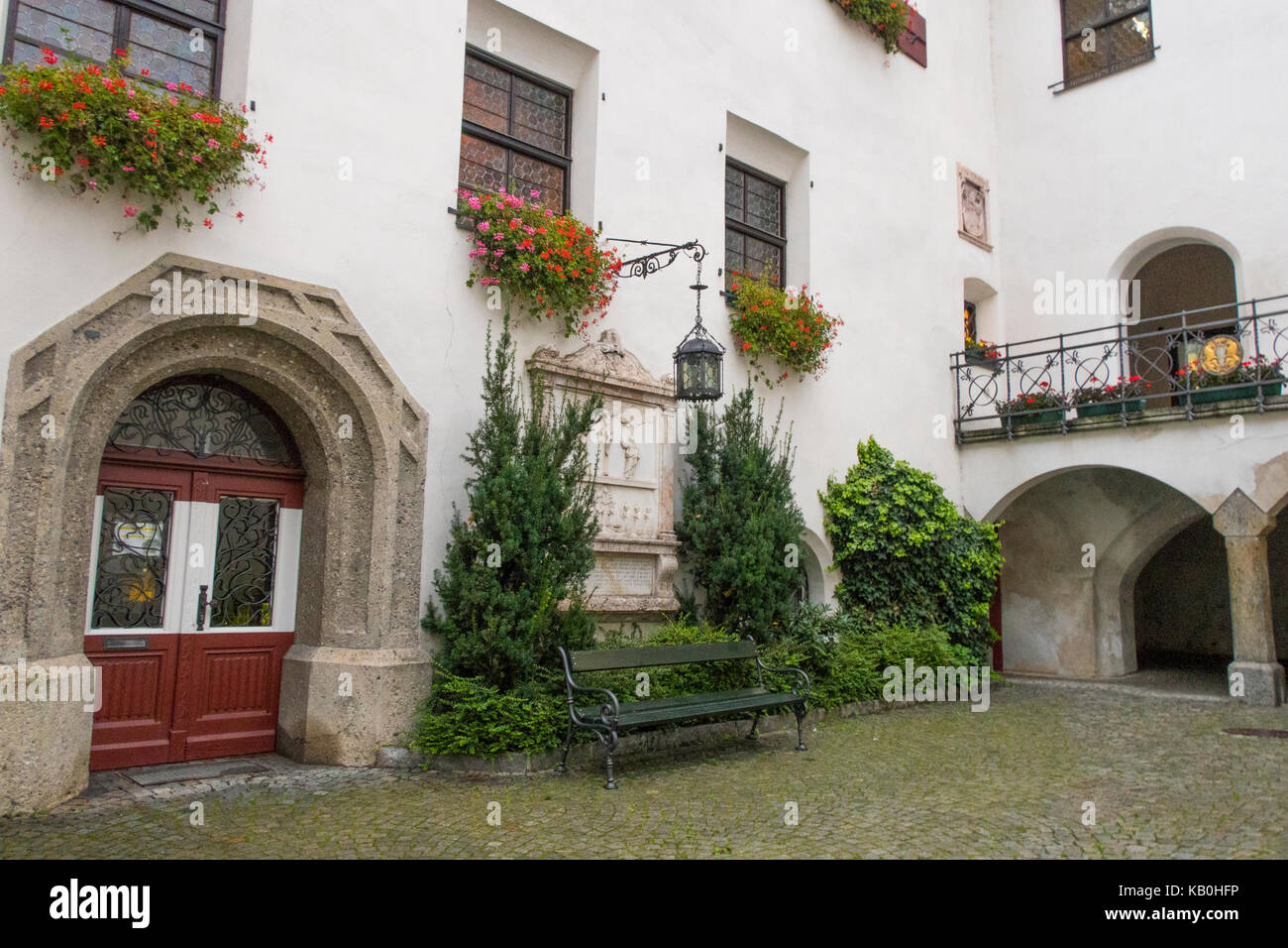 Town of Hall in Tirol Austria Stock Photo - Alamy