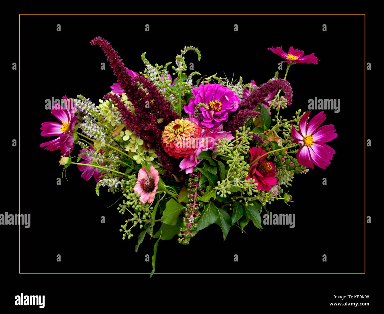 Beautiful mix of wild and cultivated flowers. Natural condition, not ...