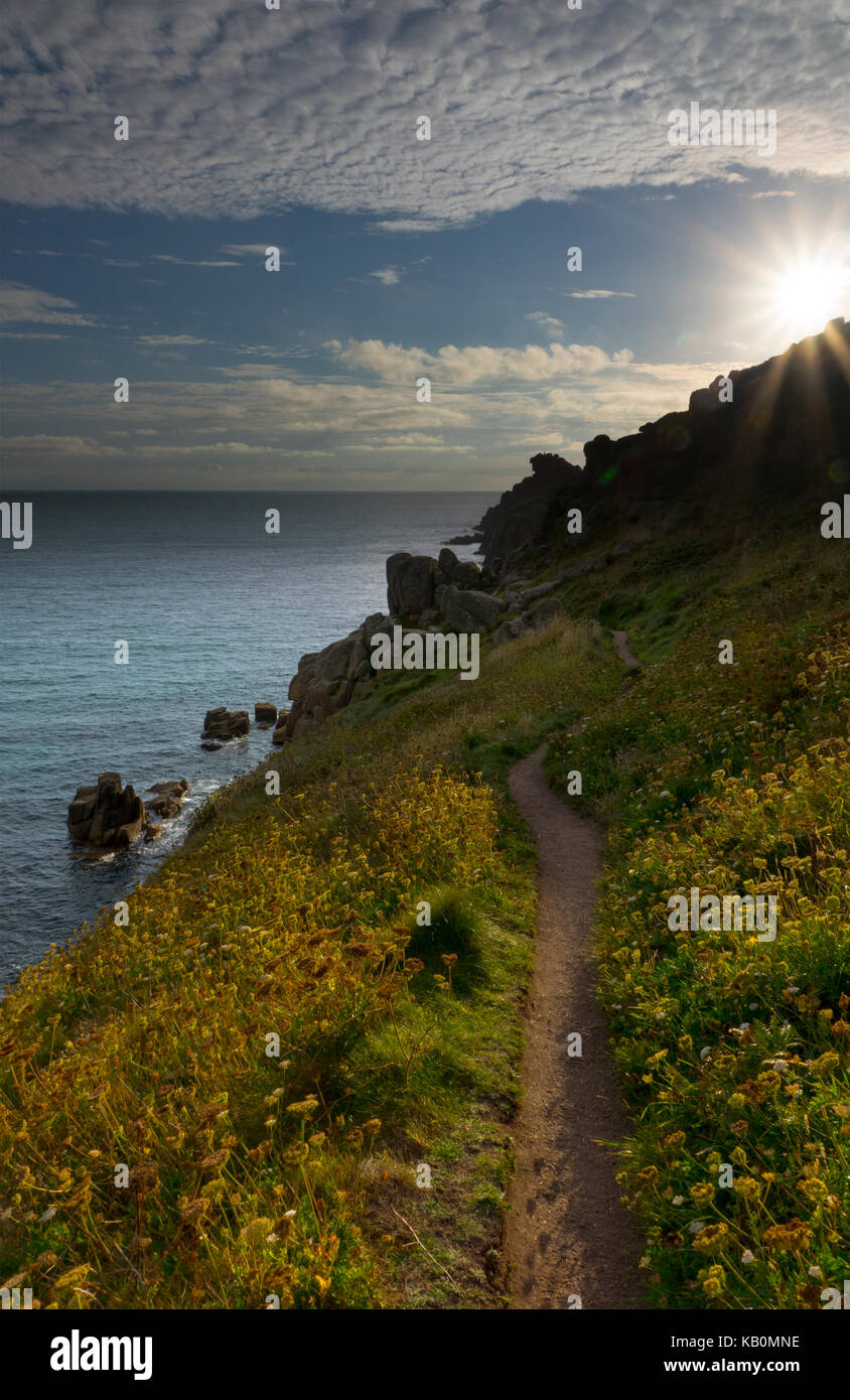 Coastal Cliff Path Nanjizal Bay, cove, beach Stock Photo - Alamy