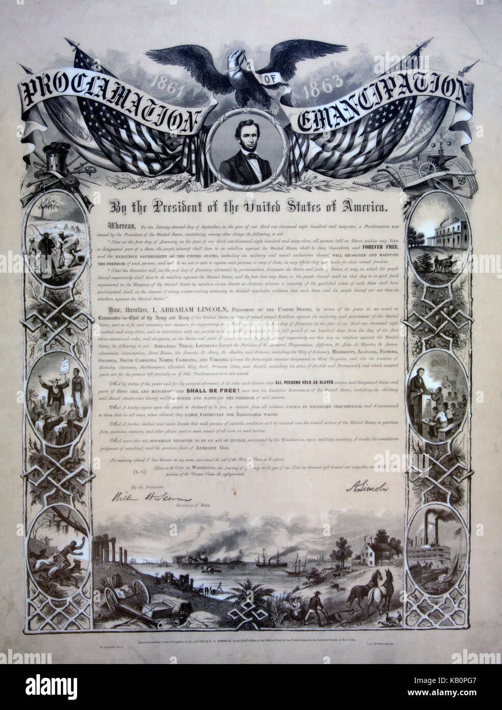 Picture of the Emancipation Proclamation Document Stock Photo - Alamy
