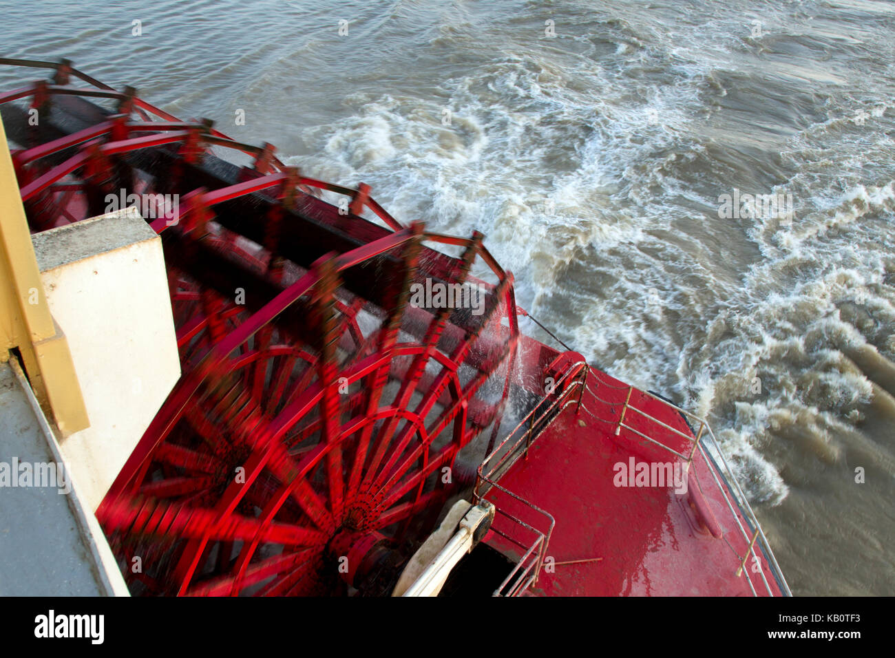 Closeup of Steamboat Paddlewheel in Motion Stock Photo - Alamy