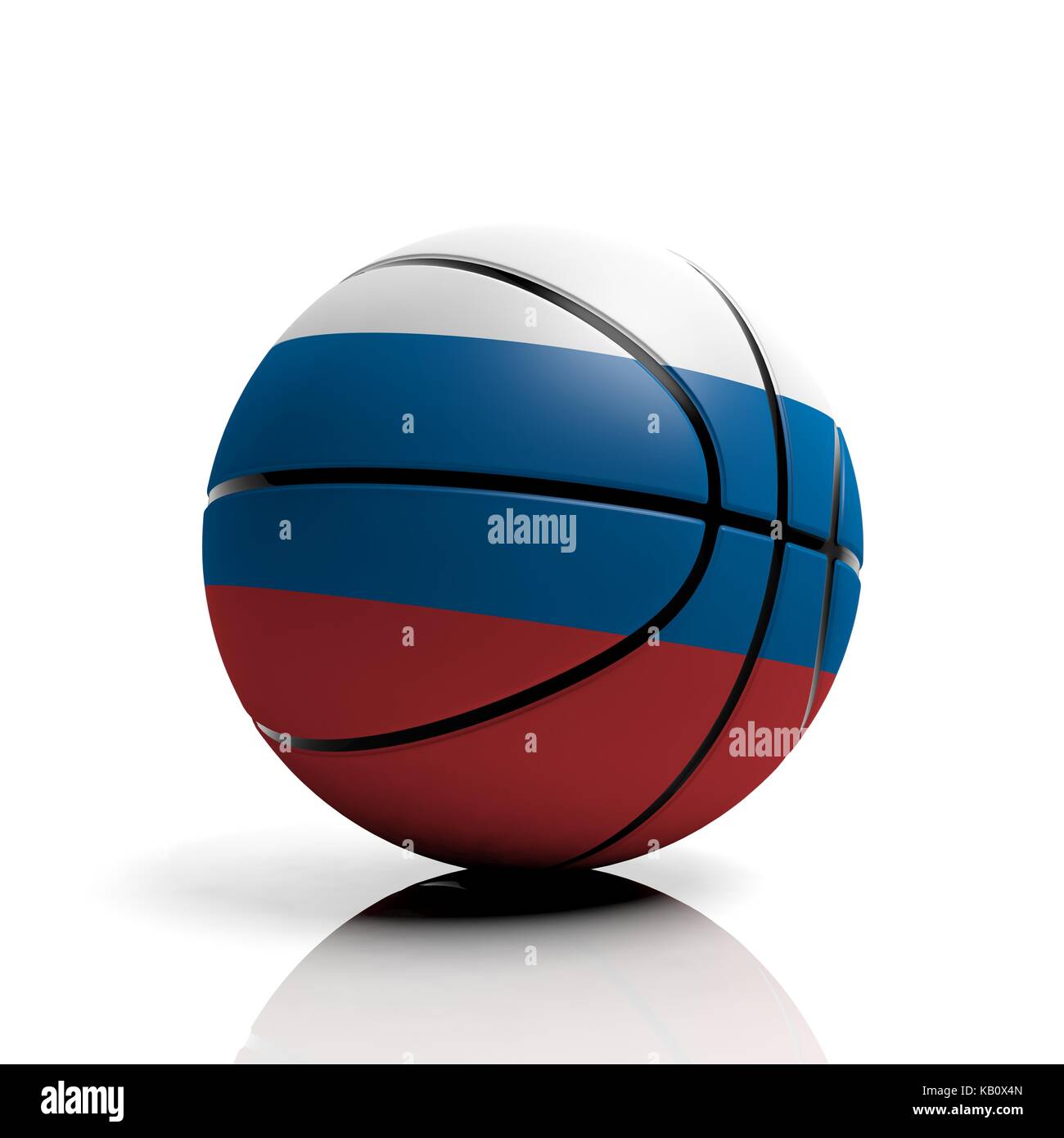 Basketball ball flag of Russia isolated on white background Stock Photo ...