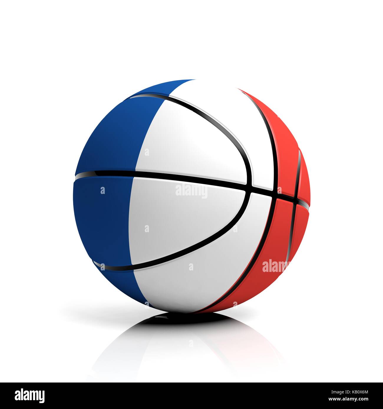Basketball ball flag of France isolated on white background Stock Photo ...