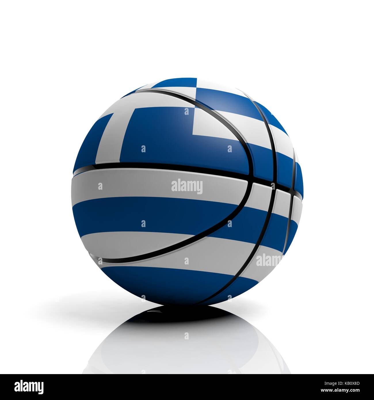 Basketball ball flag of Greece isolated on white background Stock Photo ...