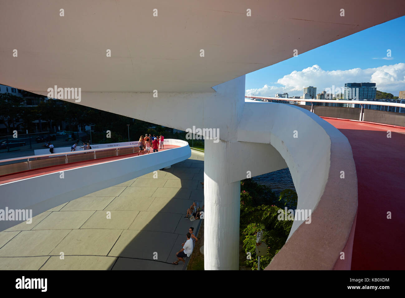 Spiral walkway to Niterói Contemporary Art Museum, Niteroi, Rio de ...