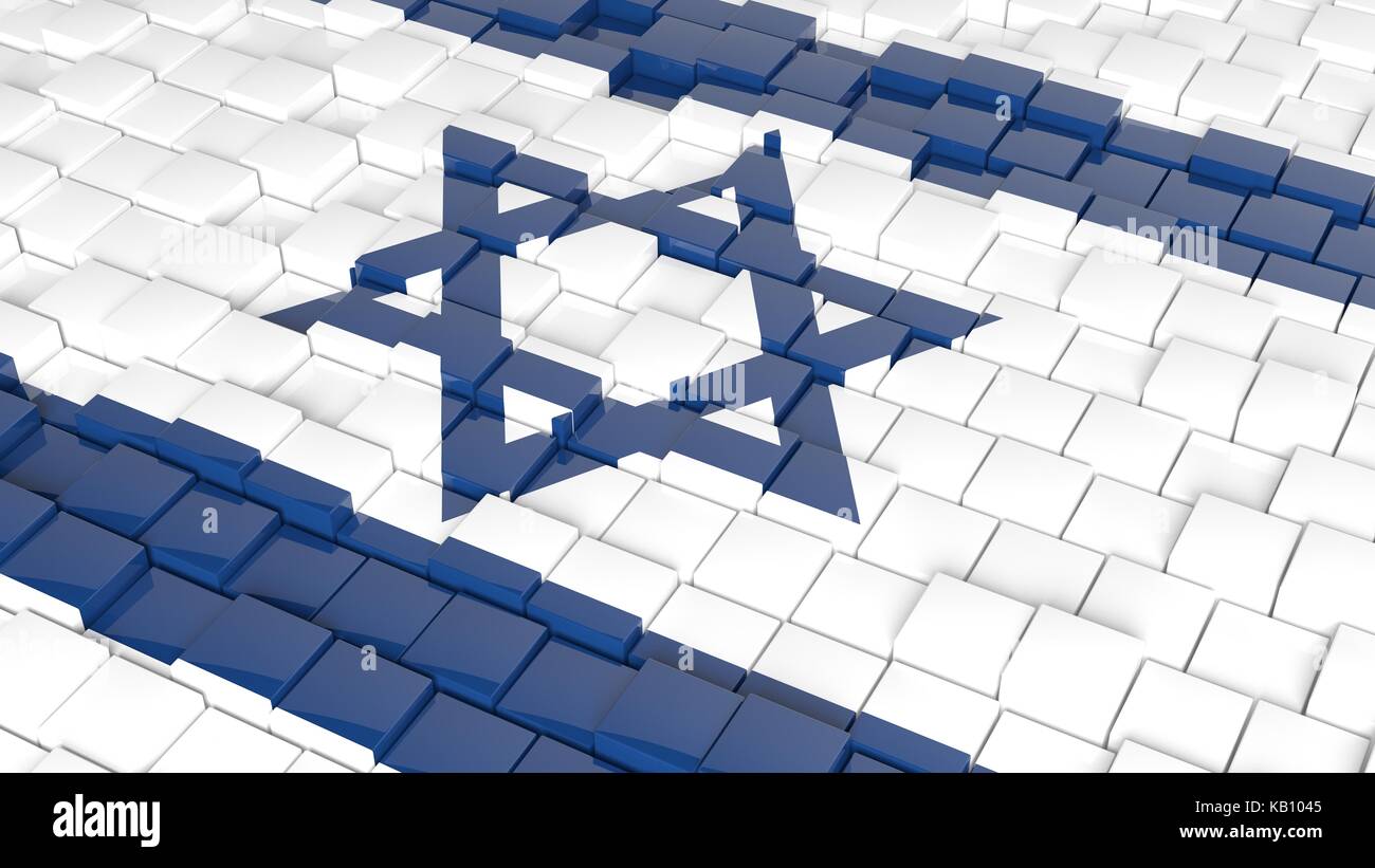 3D abstract background with flag of Israel Stock Photo - Alamy