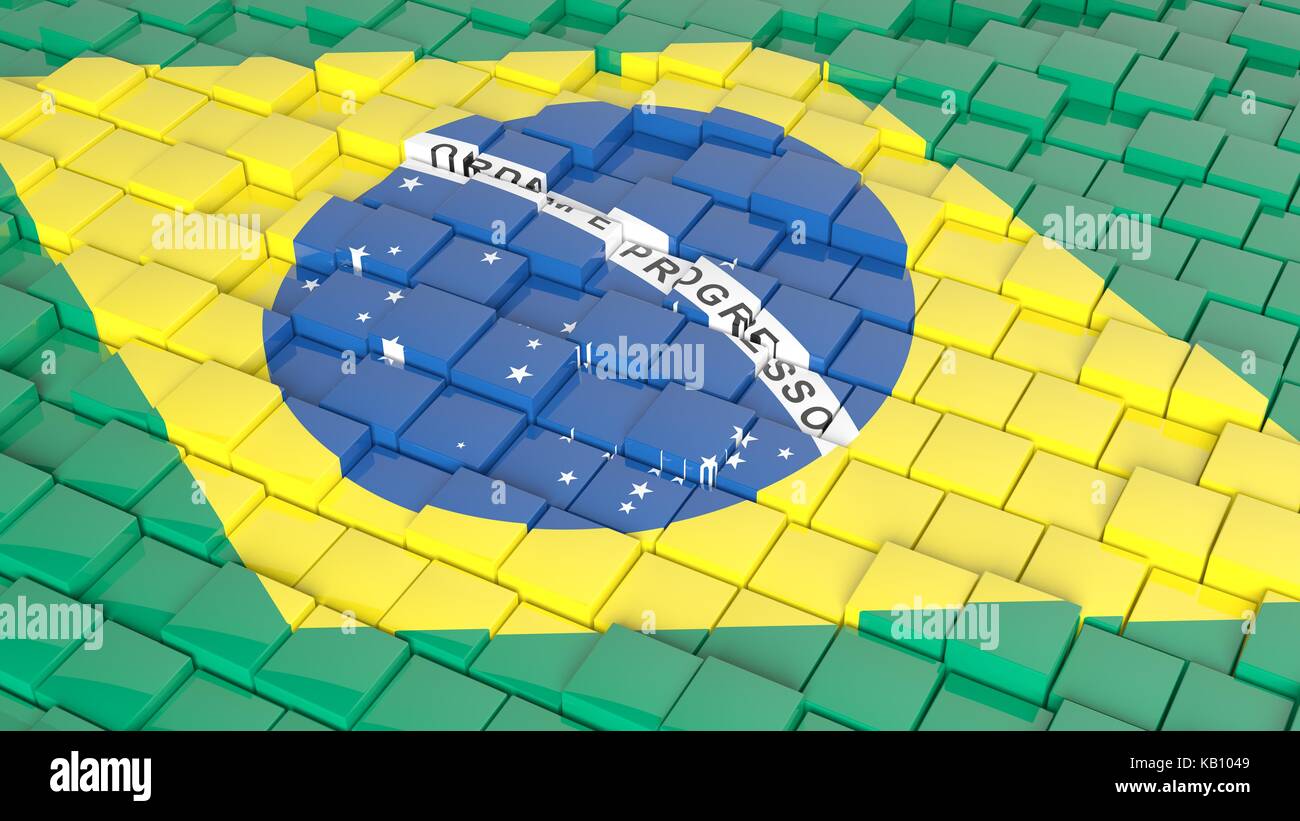 3D abstract Brazilian flag background Stock Photo - Alamy