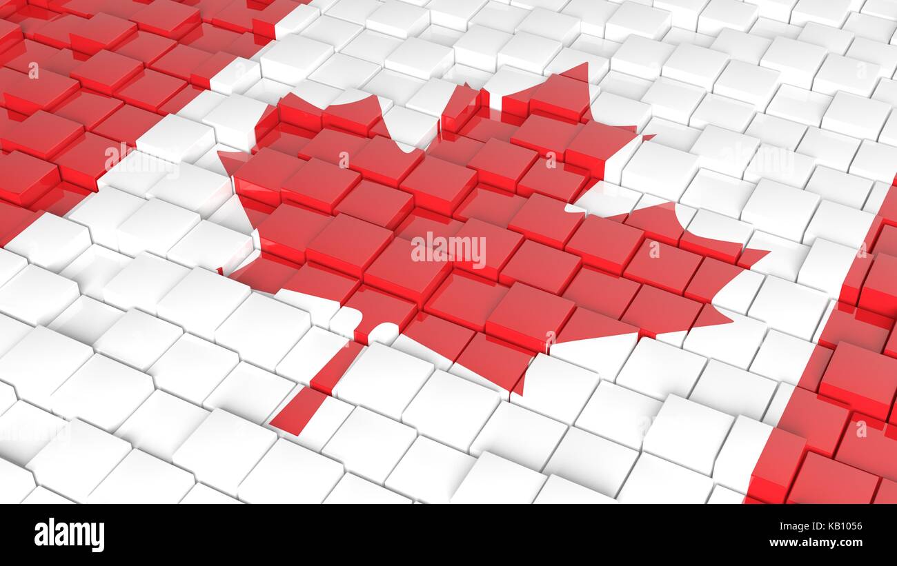3D abstract Canadian flag background Stock Photo - Alamy