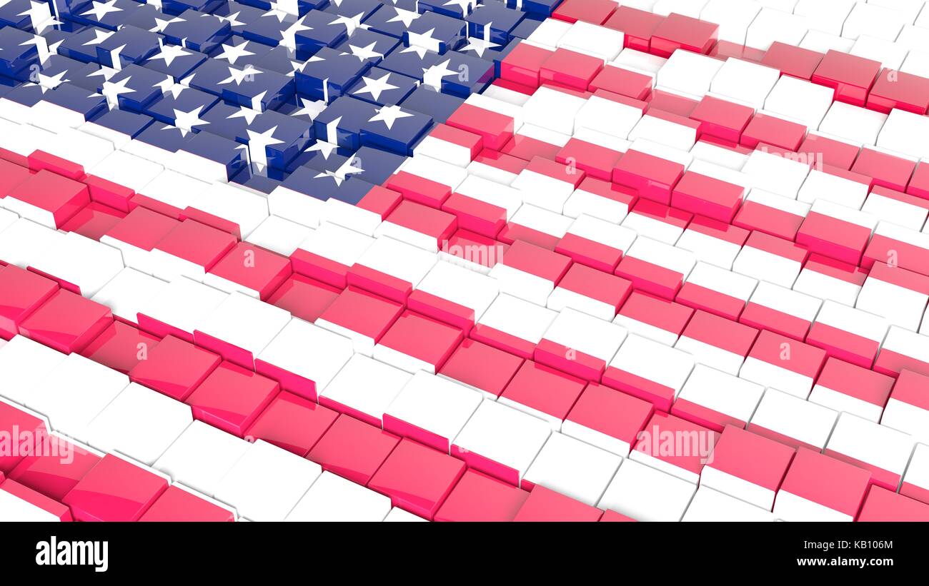 3D abstract background with flag of USA Stock Photo - Alamy
