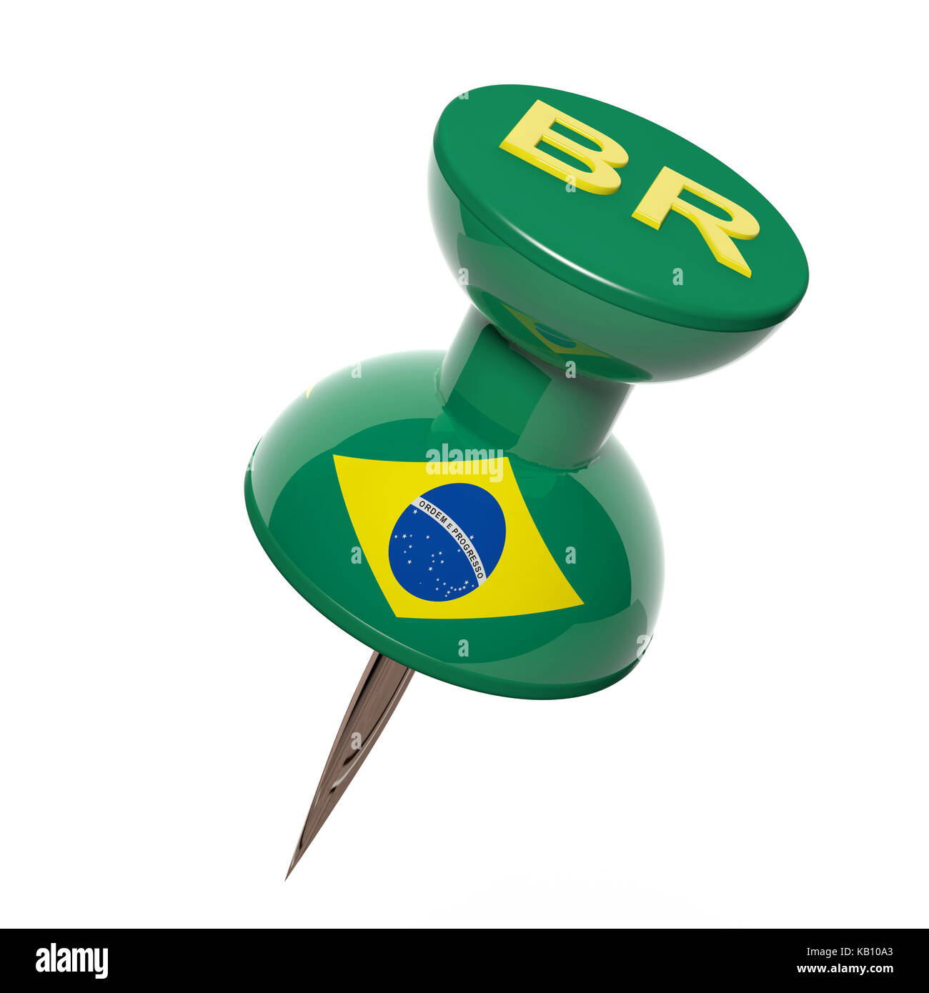 Brazil map pin hi-res stock photography and images - Alamy