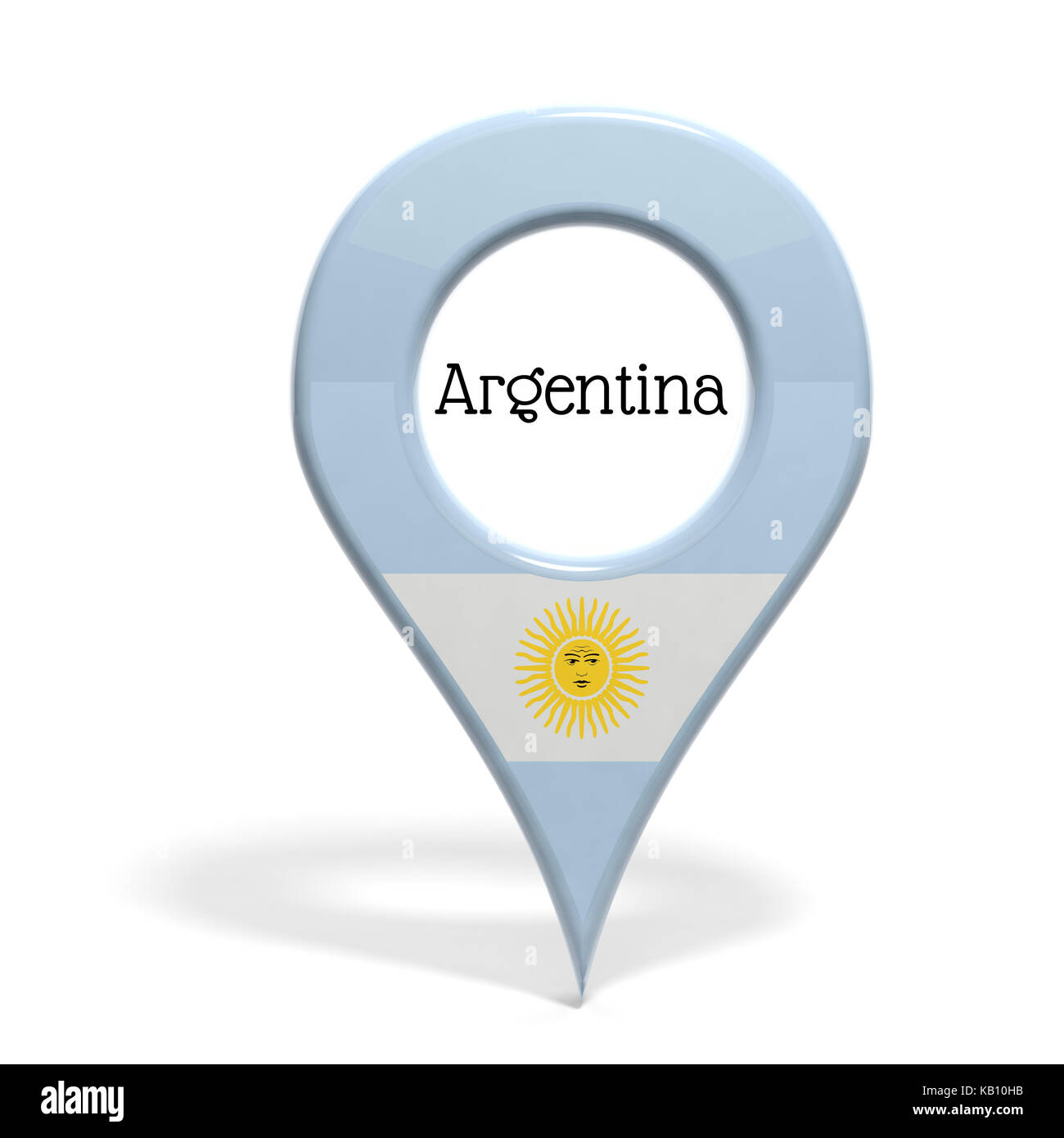 Argentina on 3d earth Cut Out Stock Images & Pictures - Alamy