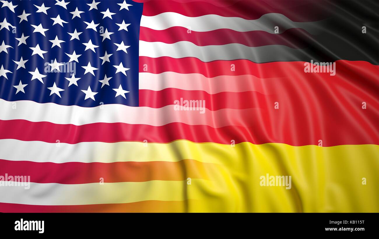 Close-up of American and German flags Stock Photo - Alamy