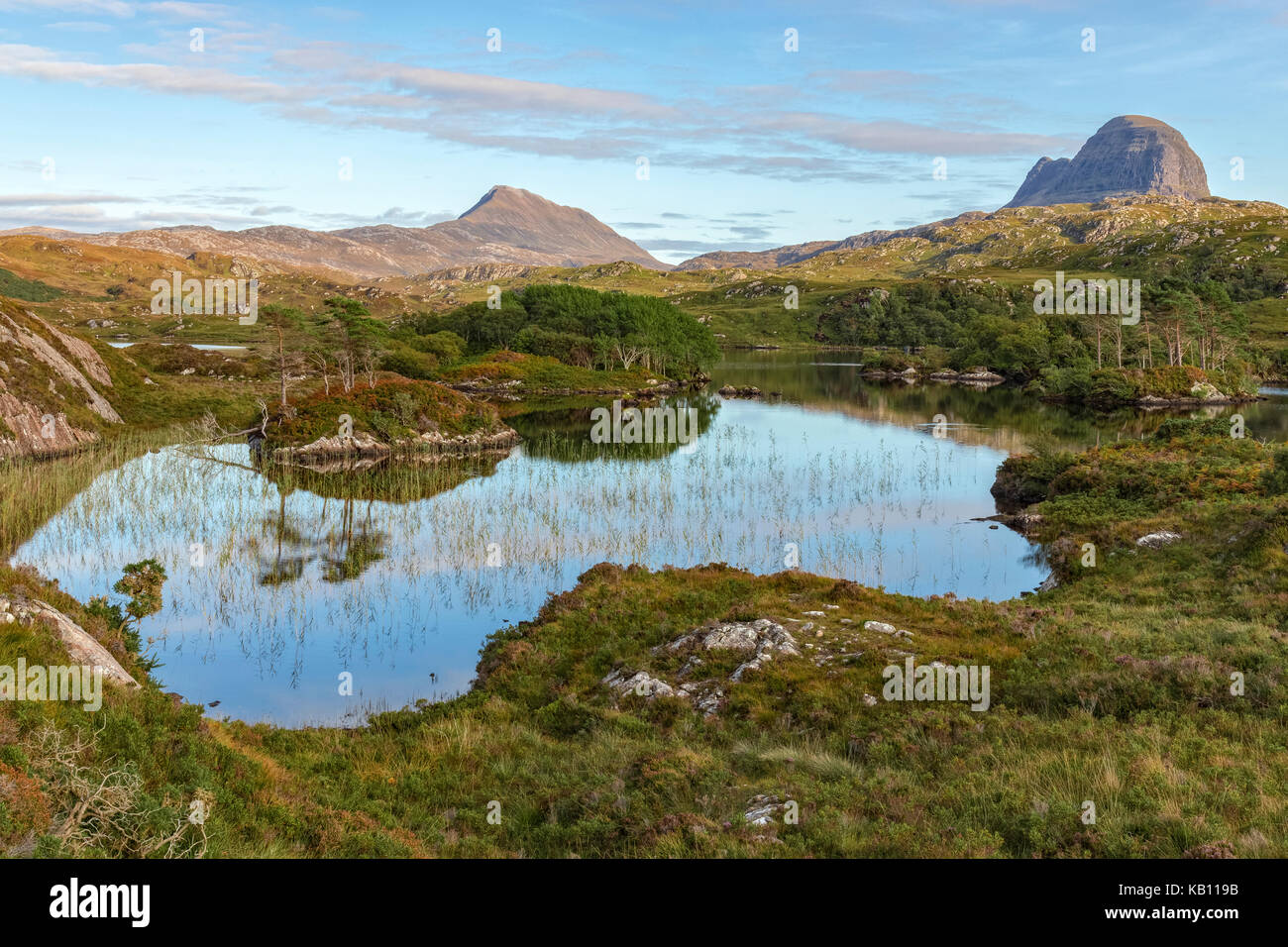 Loch Druim Suardalain, Assynt, Sutherland, Scotland, United Kingdom ...