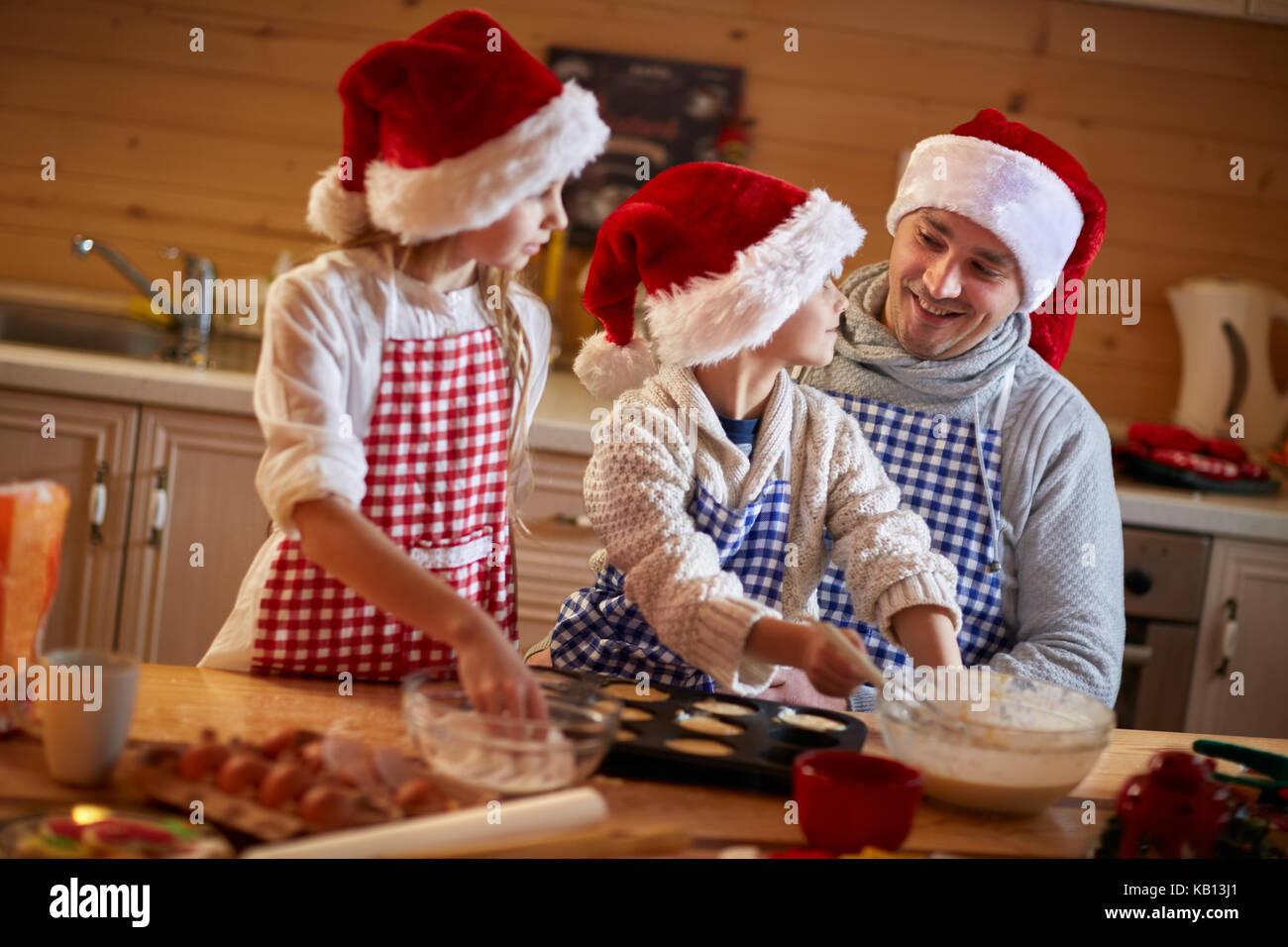 Kids Baking Christmas Cookies
