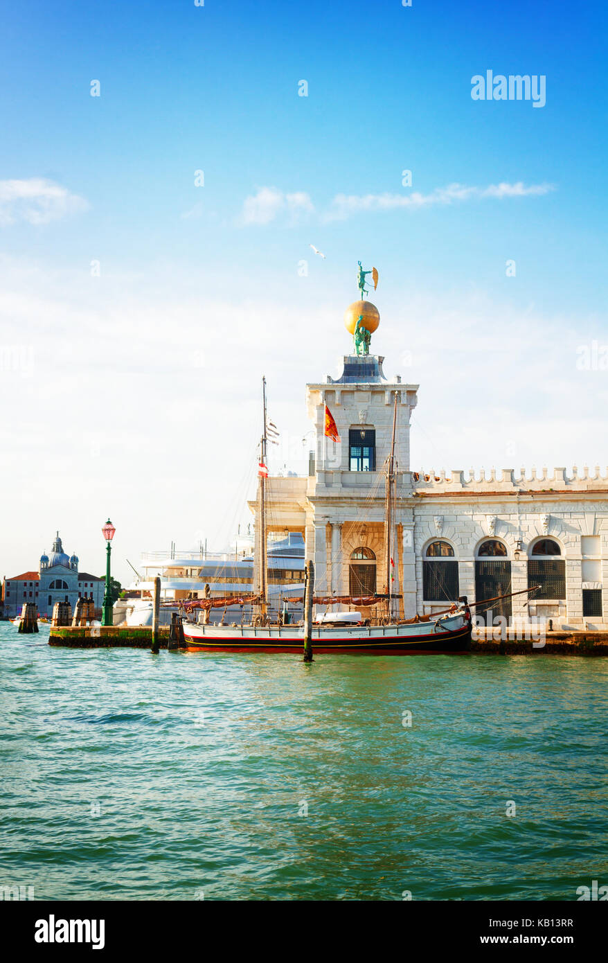 Dogana, old custom house in Venice, Italy, retro toned Stock Photo - Alamy